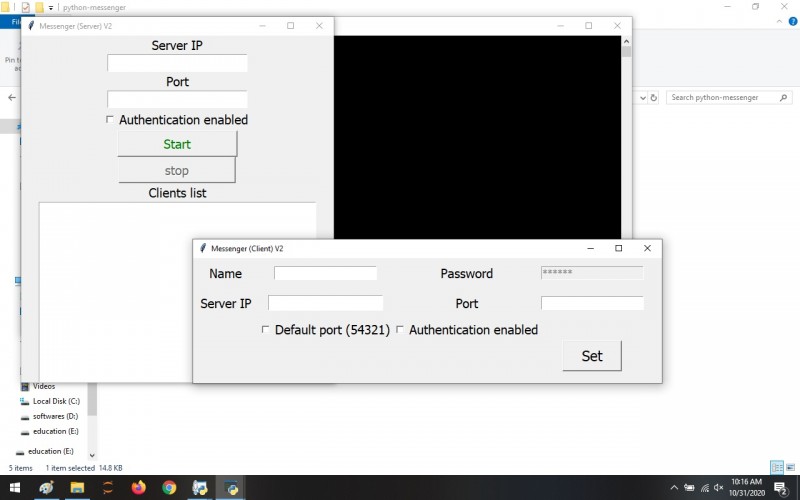 Python Program To Python Messenger App Using The Python Tkinter Kashipara